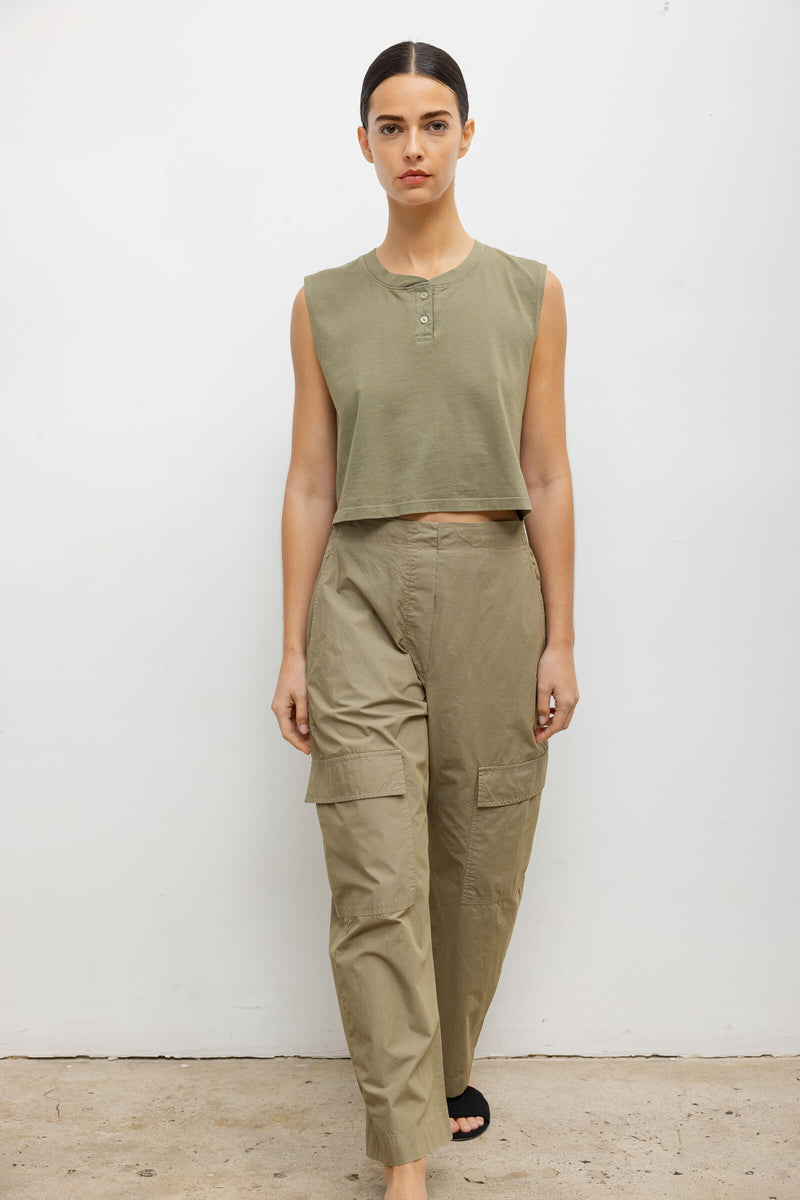 LESET Kyoto Barrel Pant in Cypress in Cotton
