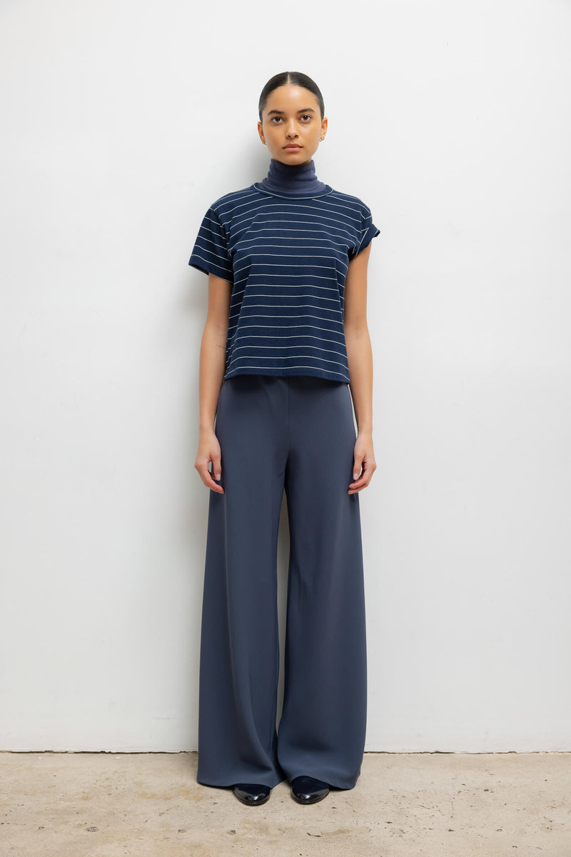 LESET The Margo Stripe in Midnight Natural Stripe