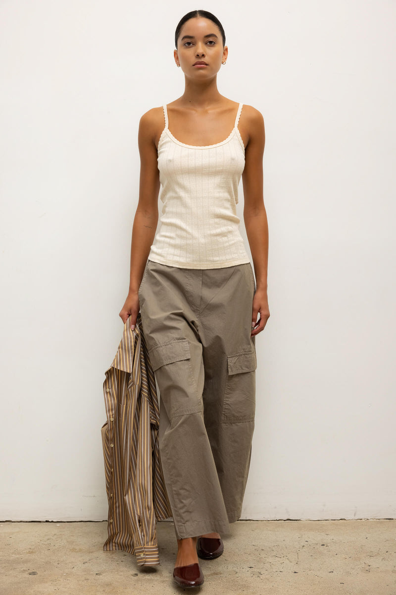 LESET Kyoto Barrel Pant in Cypress in Cotton