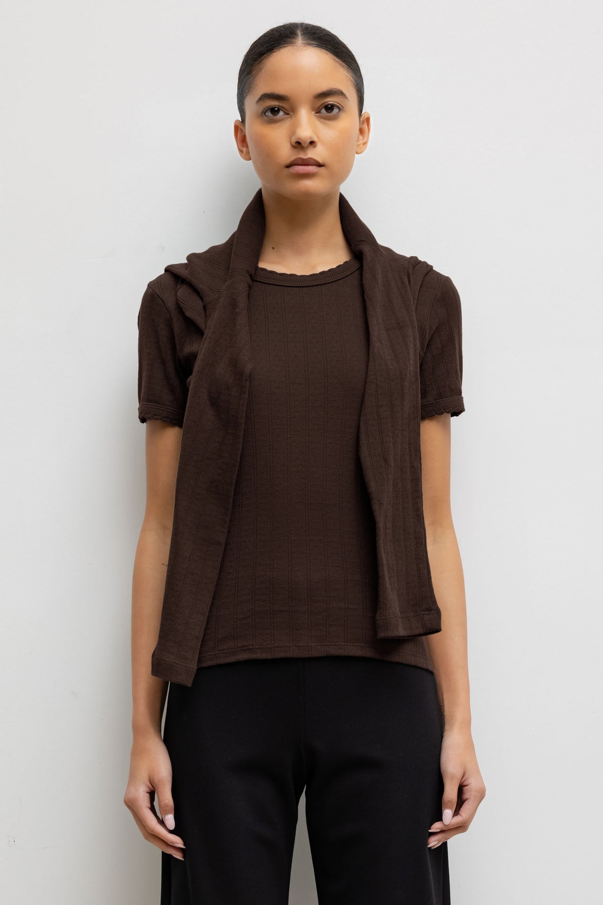 Pointelle Slim Fit Tee – LESET
