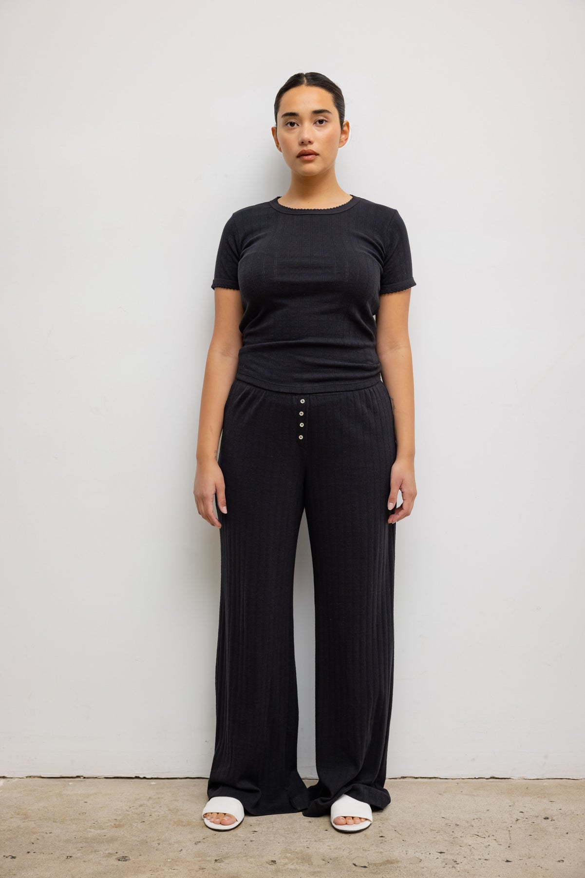Pointelle Slim Fit Tee – LESET