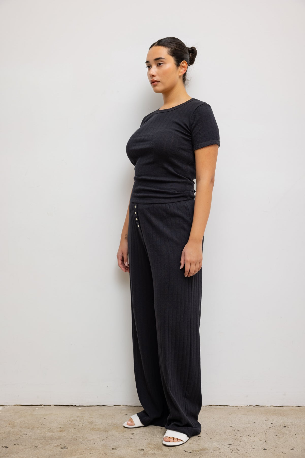 Pointelle Slim Fit Tee – LESET