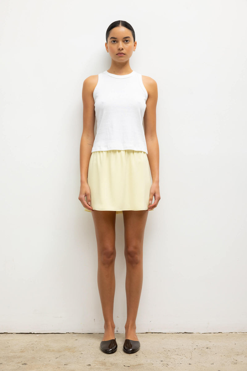 LESET Nando High Neck Tank in Black in Cotton