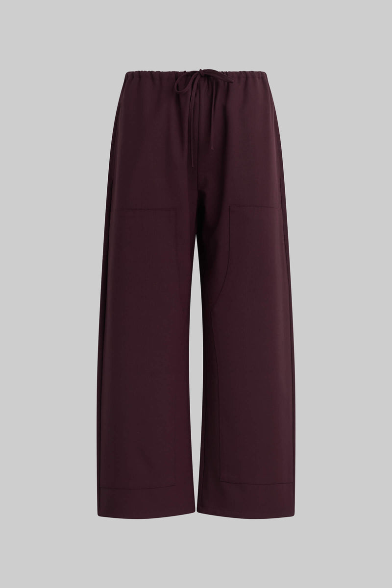 LESET Jane Carpenter Pant in Bordeaux in Wool