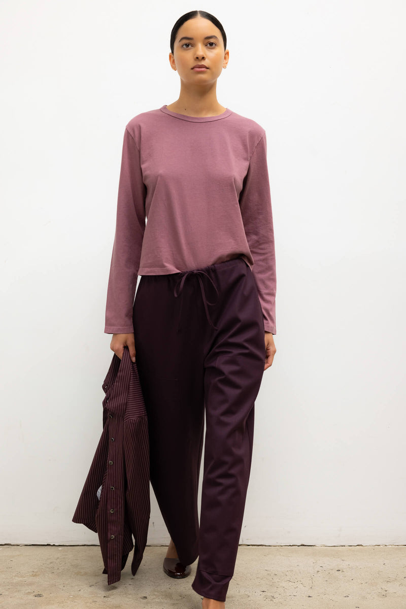 LESET Jane Carpenter Pant in Bordeaux in Wool