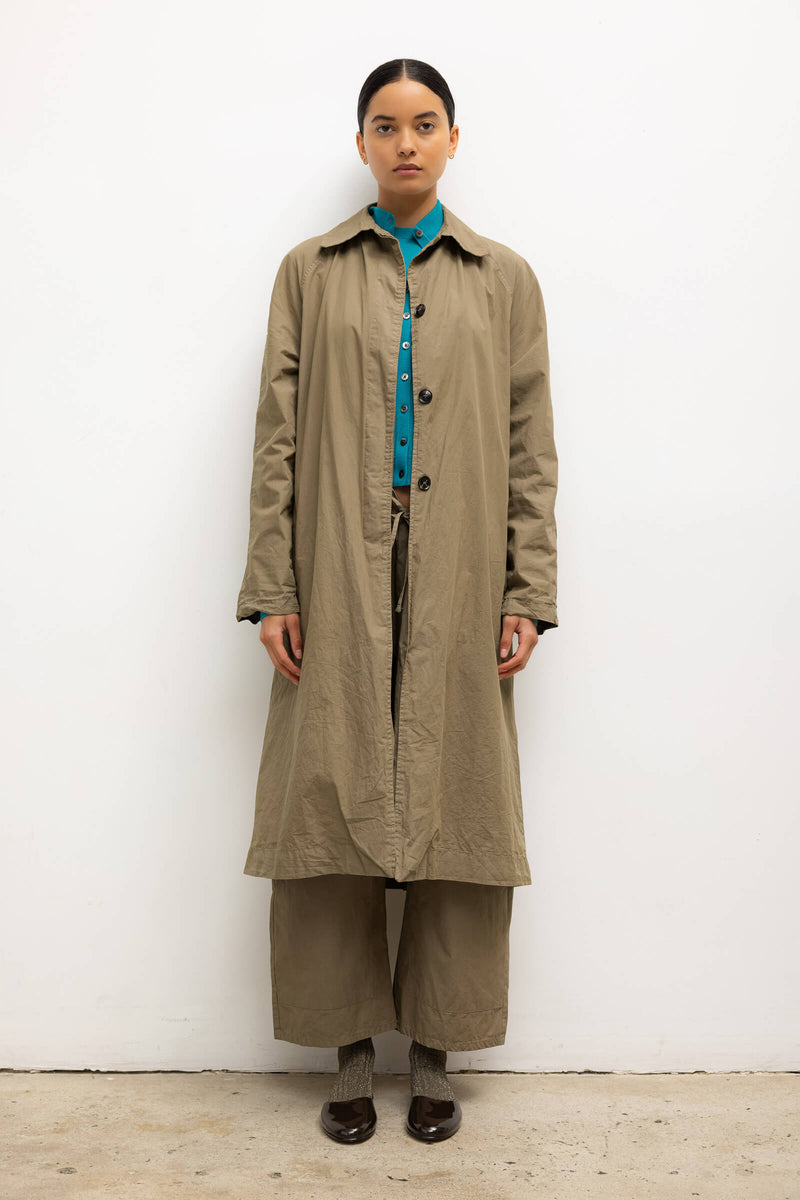 LESET Kyoto Car Coat in Birch in Cotton