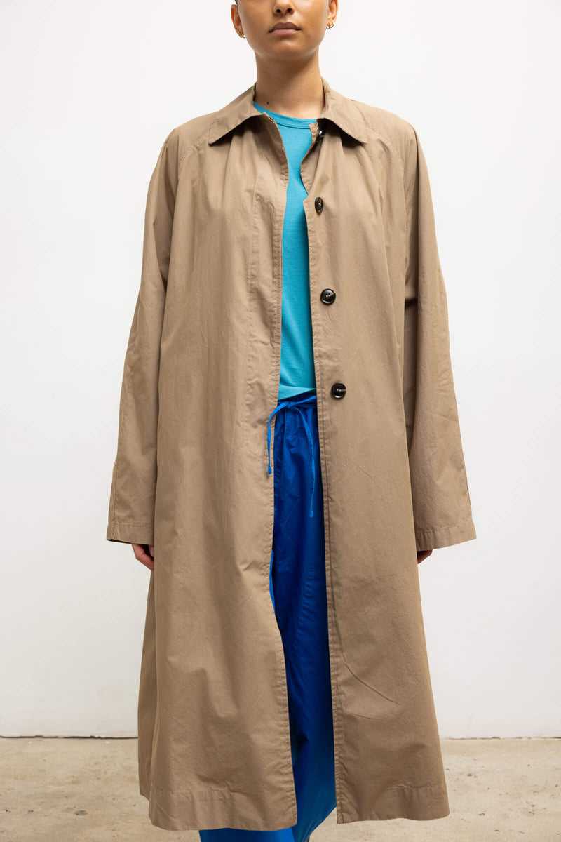 LESET Kyoto Car Coat in Birch in Cotton