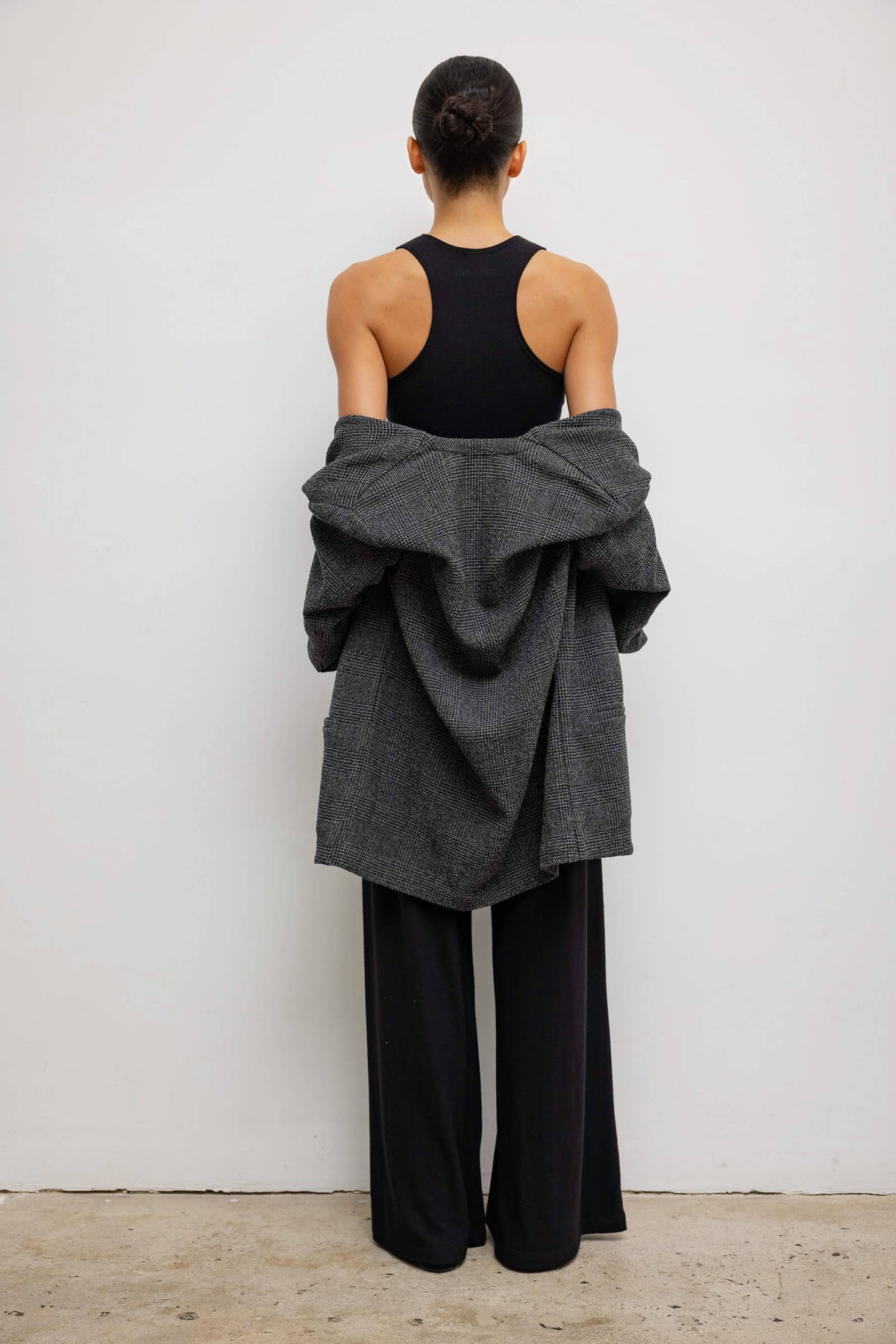 LESET Lauren Racerback Tank in Black in Jersey