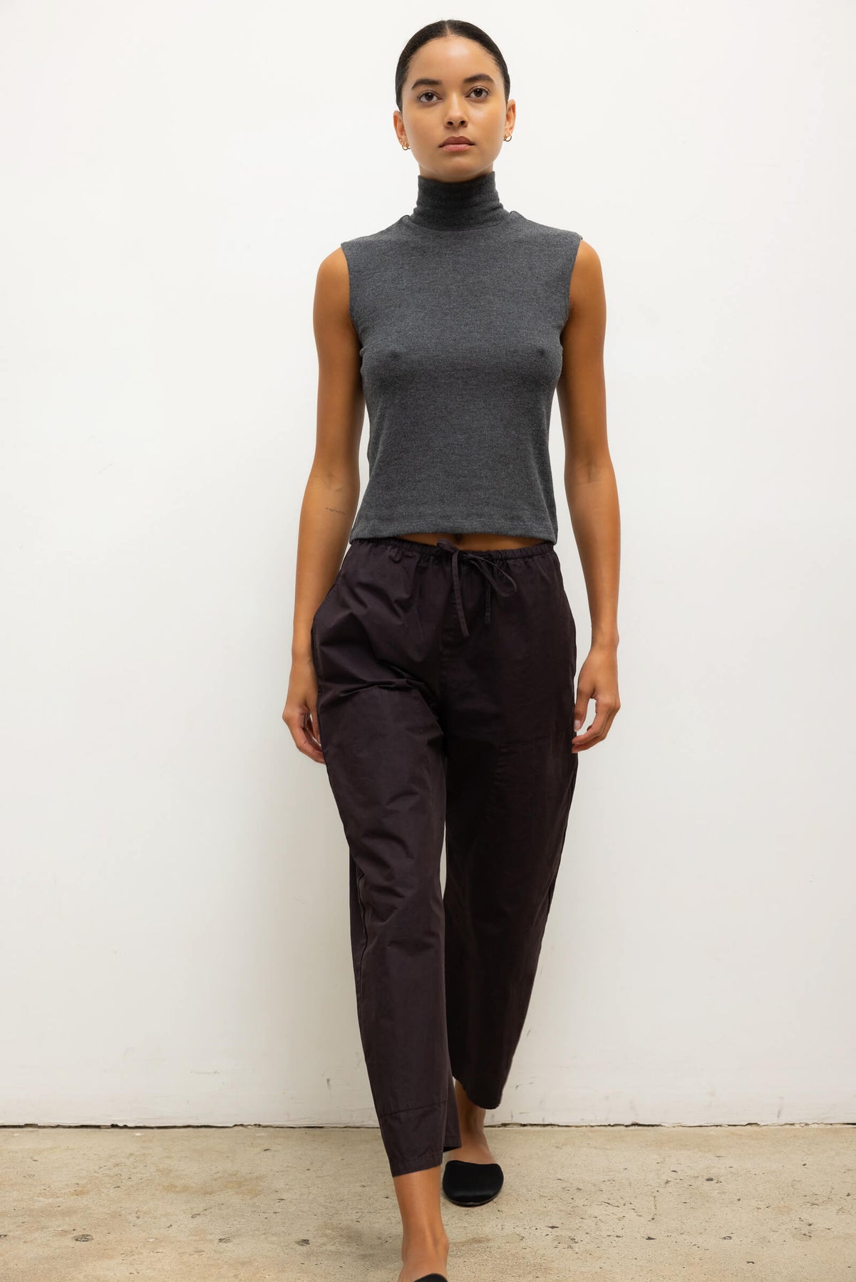 LESET Kyoto Carpenter Pant in Chocolate in Cotton