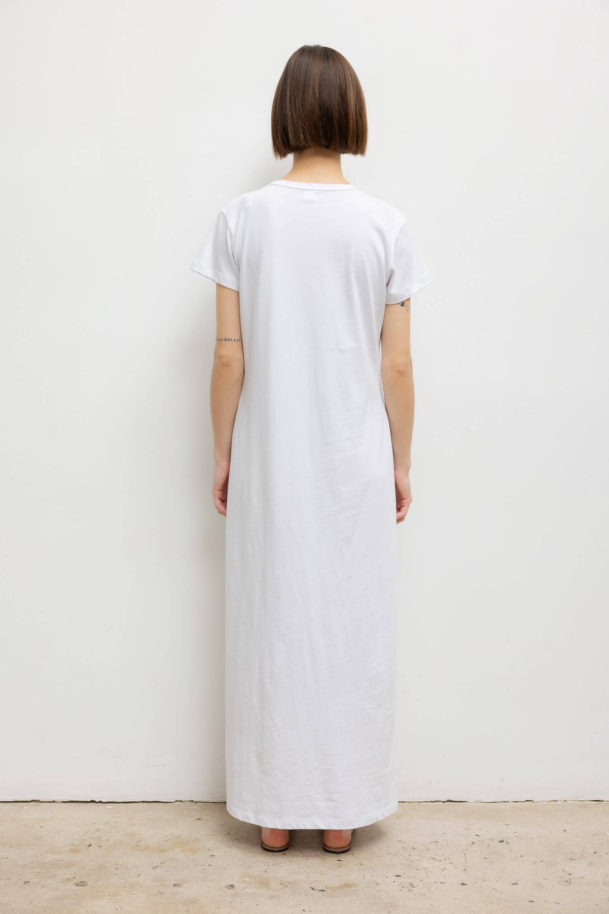 LESET Margo Maxi Dress in White in Cotton