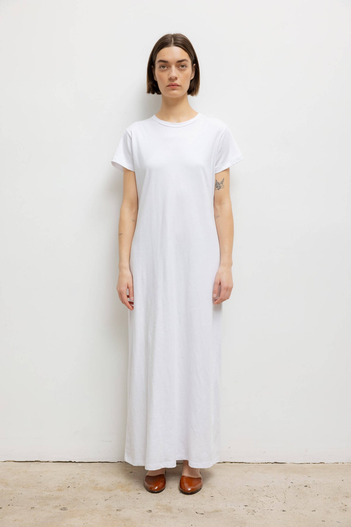 LESET Margo Maxi Dress in White in Cotton