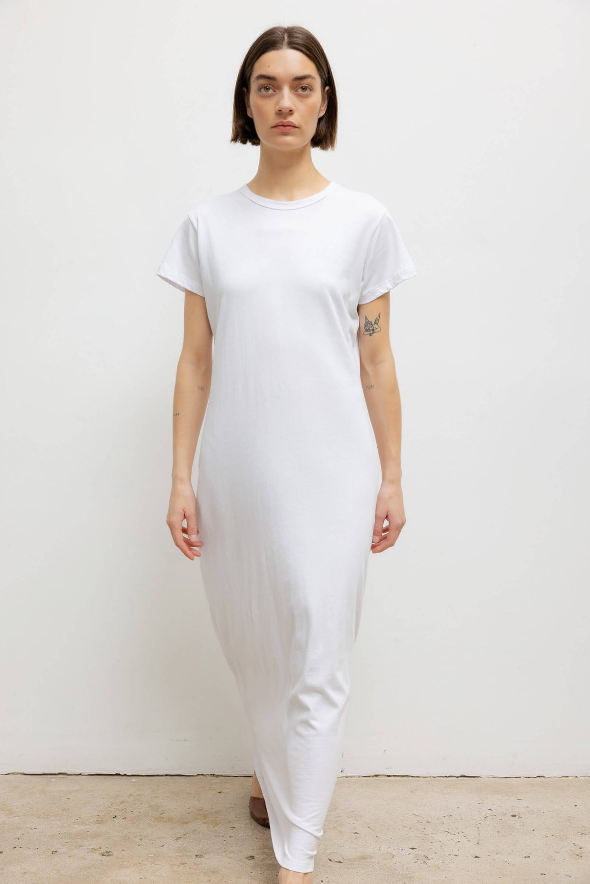 LESET Margo Maxi Dress in White in Cotton