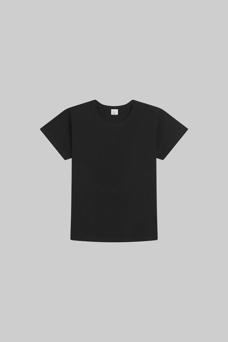 LESET The Margo Slim Fit Tee in Black in Cotton