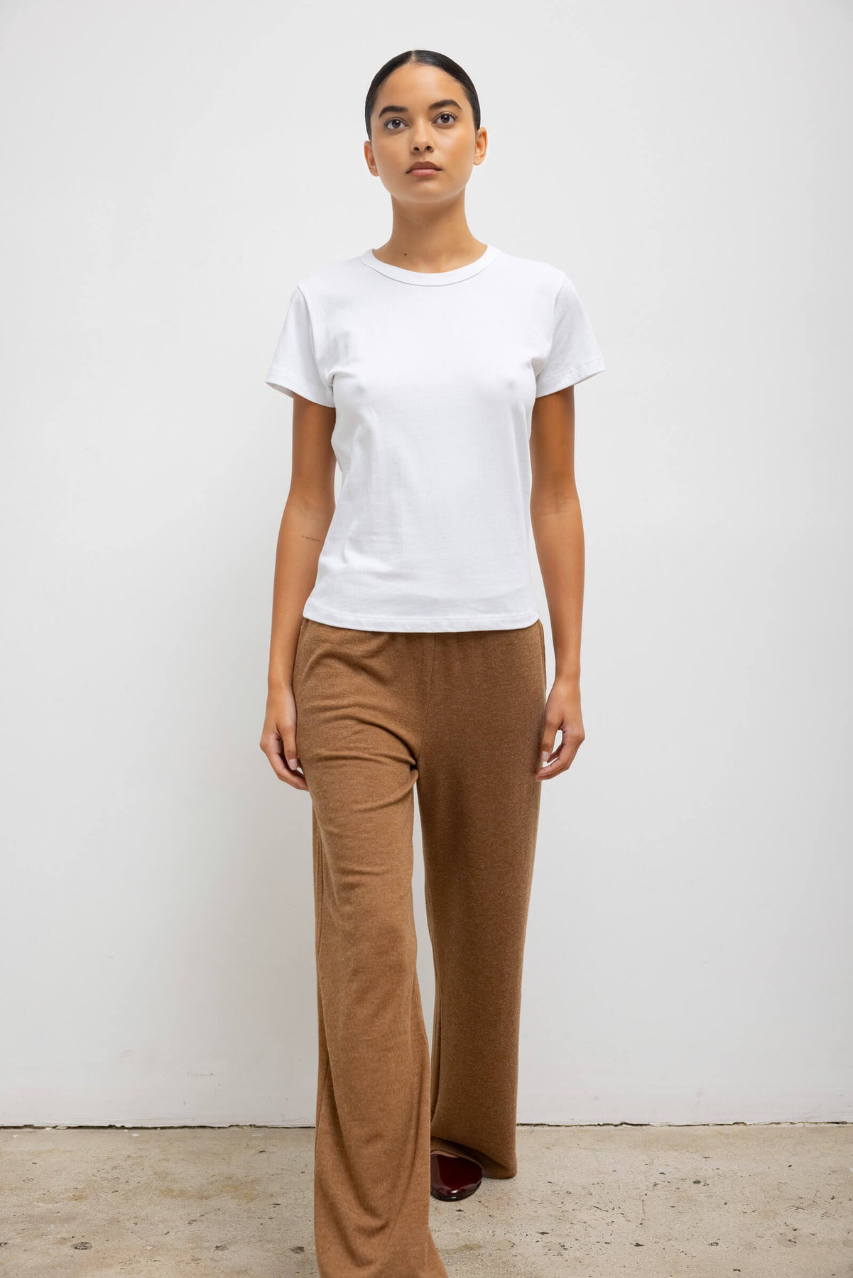 LESET The Margo Slim Fit Tee in White in Cotton