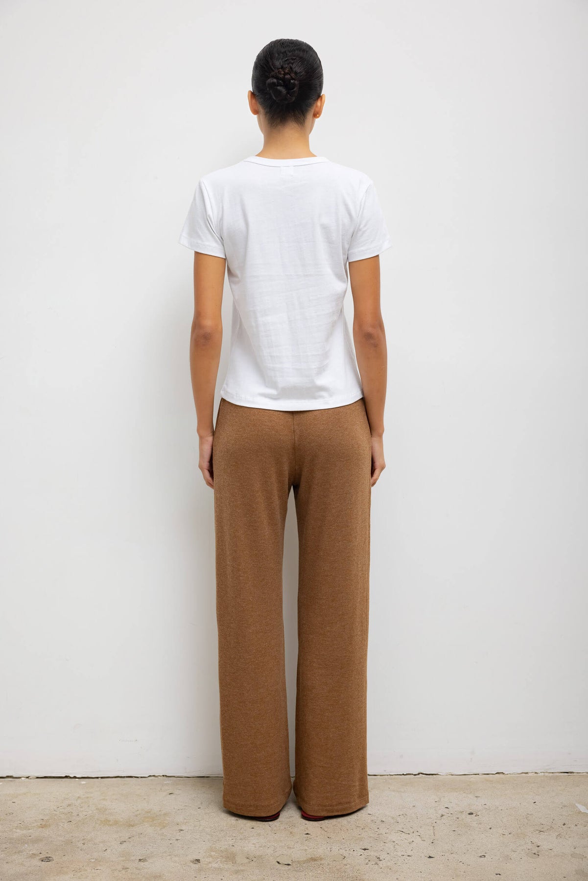 LESET The Margo Slim Fit Tee in White in Cotton