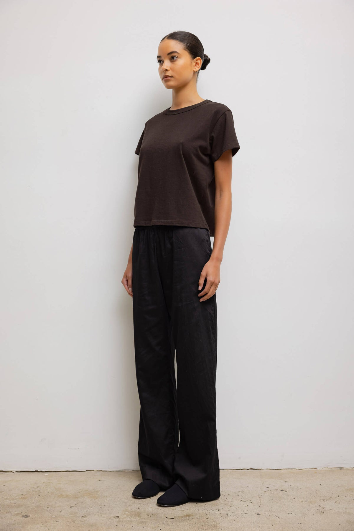 LESET The Margo in Chocolate in Cotton