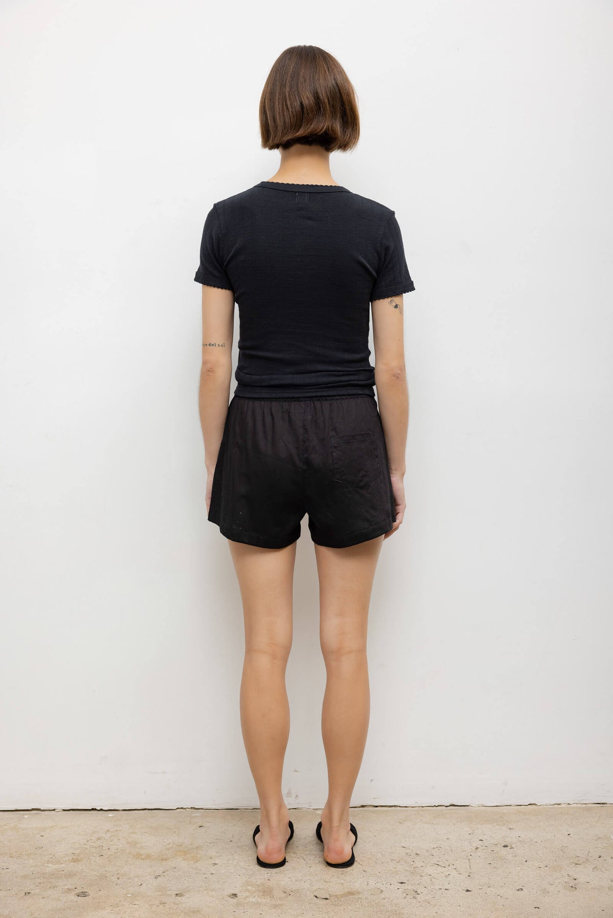 LESET Yoko Boxer Short in Black in Cotton