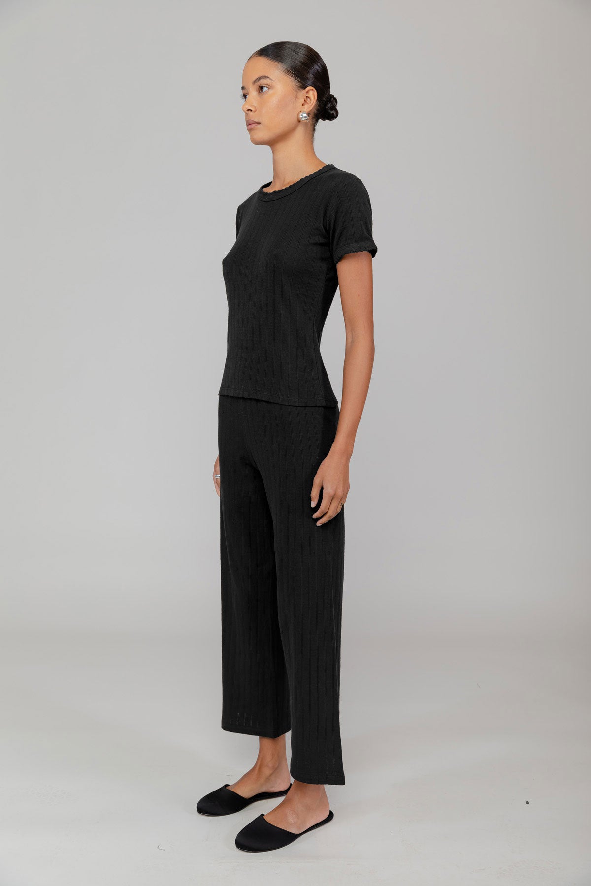 Pointelle Slim Fit Tee – LESET